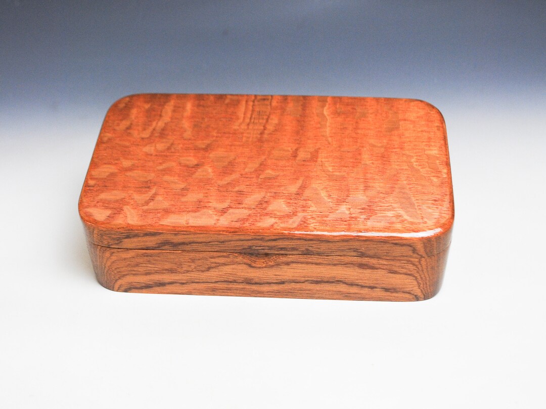 Handmade Wooden Box of Lacewood on Mahogany by Burlwoodbox Stash Box ...