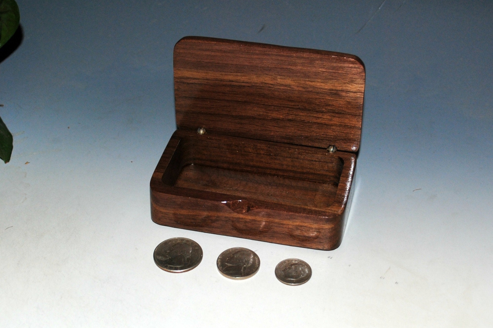 Small Wooden Box With Cannabis Leaf Engraved on Walnut | Etsy