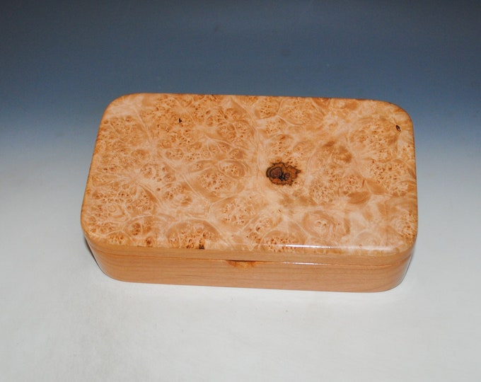 Wooden Box of Maple Burl on Cherry Handmade Wood Box by | Etsy