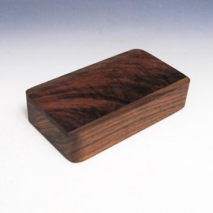 Slide Top Small Wood Box of Walnut With Figured Walnut USA Made by ...