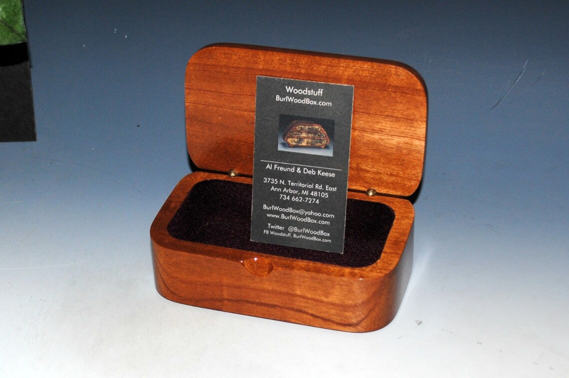 Wooden Box With Lotus Flower Engraving on Mahogany Handmade - Etsy