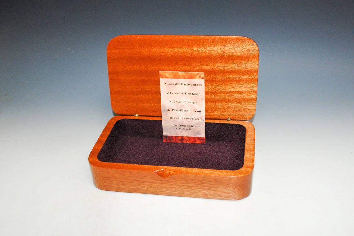 Handmade Wooden Box of Lacewood on Mahogany by Burlwoodbox - Etsy