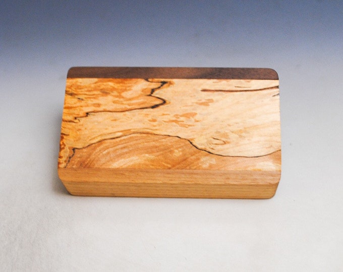 Slide Top Small Wood Box of Walnut With Spalted Maple USA - Etsy