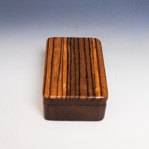 Very Small Wooden Box of Mahogany With Zebrawood by Burlwoodbox ...