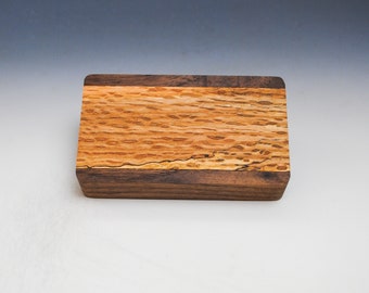 Slide Top Small Wood Box of Walnut With Spalted Maple USA Made by ...