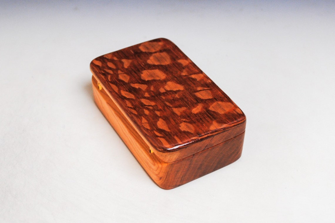 Very Small Wooden Box of Cherry & Lacewood Handmade by | Etsy