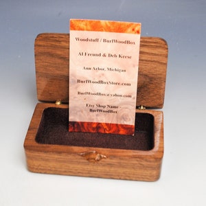 Very Small Wooden Box of Walnut With Zebrawood by Burlwoodbox - Etsy