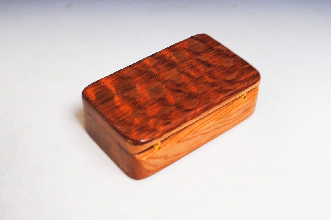 Very Small Wooden Box of Cherry & Lacewood Handmade by | Etsy