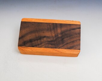 Slide Top Small Wood Box of Walnut With Figured Walnut USA Made by ...