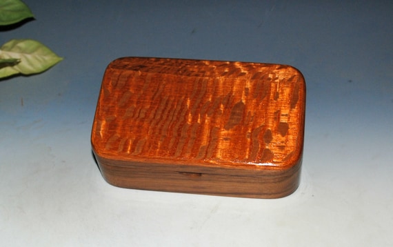 Small Wooden Treasure Box of Lacewood on Walnut by BurlWoodBox | Etsy