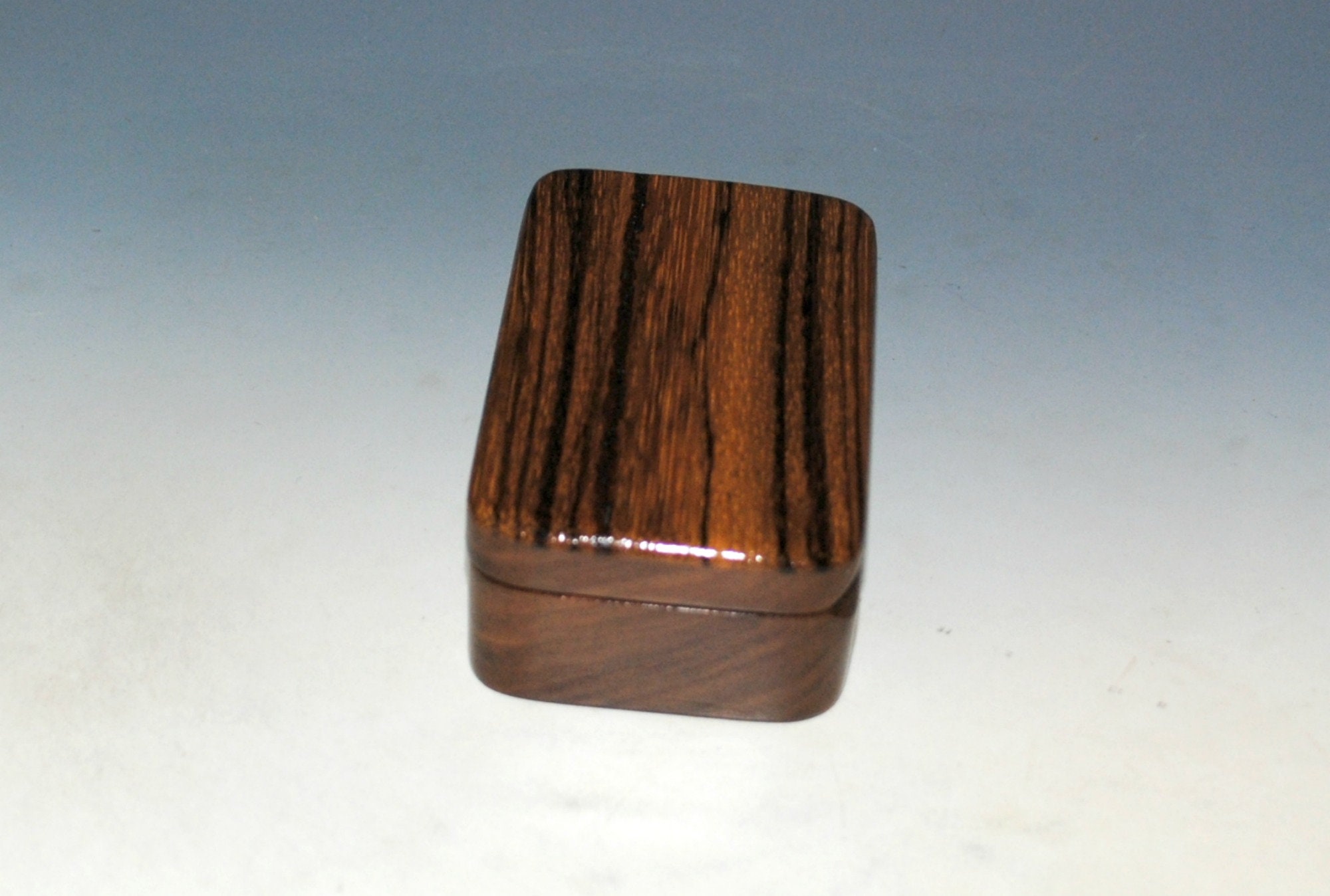 Very Small Wooden Box of Walnut With Zebrawood by BurlWoodBox | Etsy
