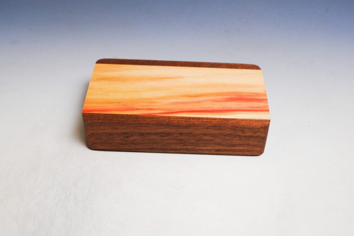 Slide Top Small Wood Box of Mahogany With Spalted Box Elder - Etsy