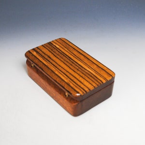 Very Small Wooden Box of Mahogany With Zebrawood by Burlwoodbox ...