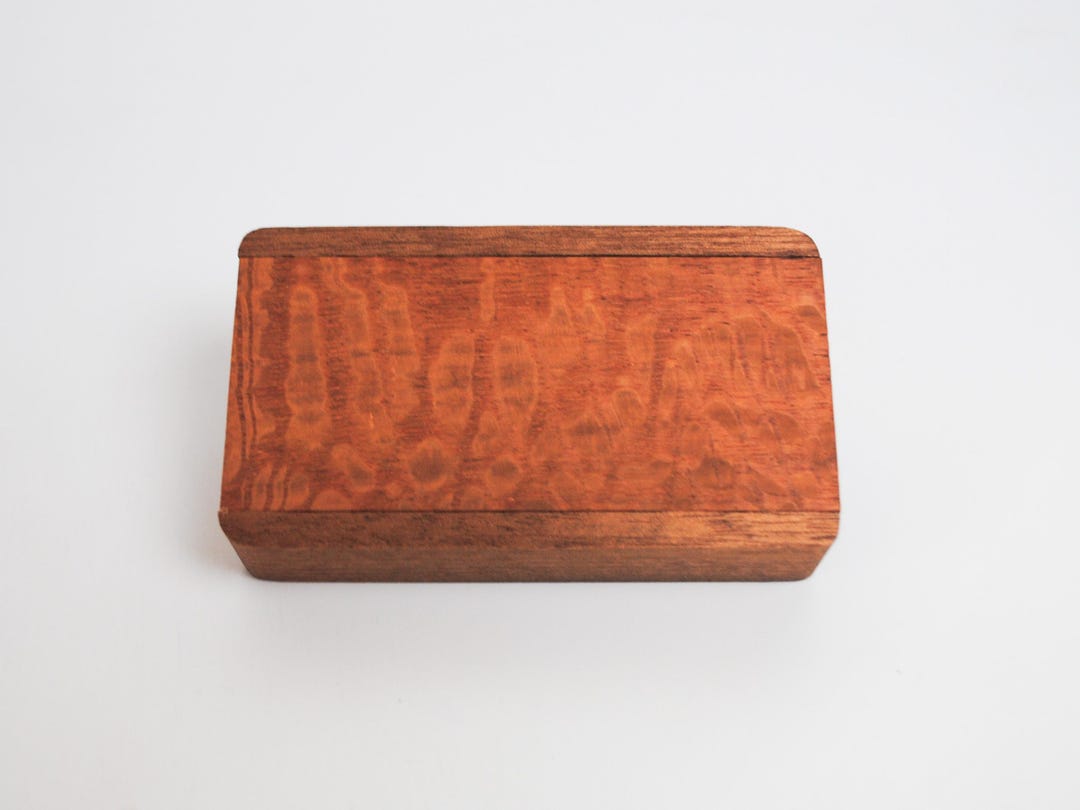 Mahogany & Lacewood Slide Top Wood Box - Food Safe Finish - Etsy