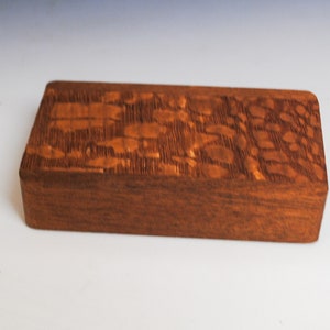 Slide Top Small Wood Box of Mahogany With Lacewood - USA Made by ...