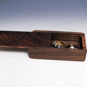 Slide Top Small Wood Box of Walnut With Figured Walnut USA Made by ...