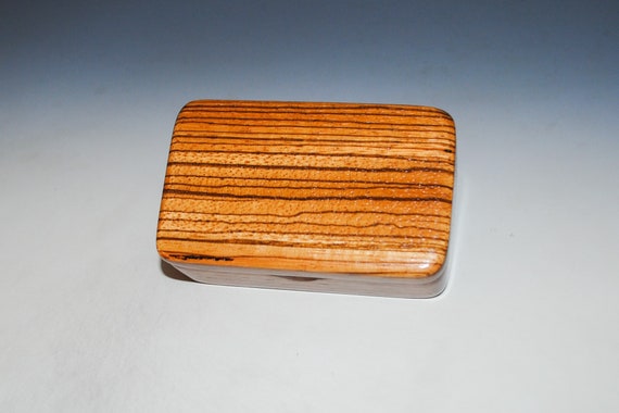 Very Small Wooden Box of Walnut With Zebrawood by Burlwoodbox - Etsy