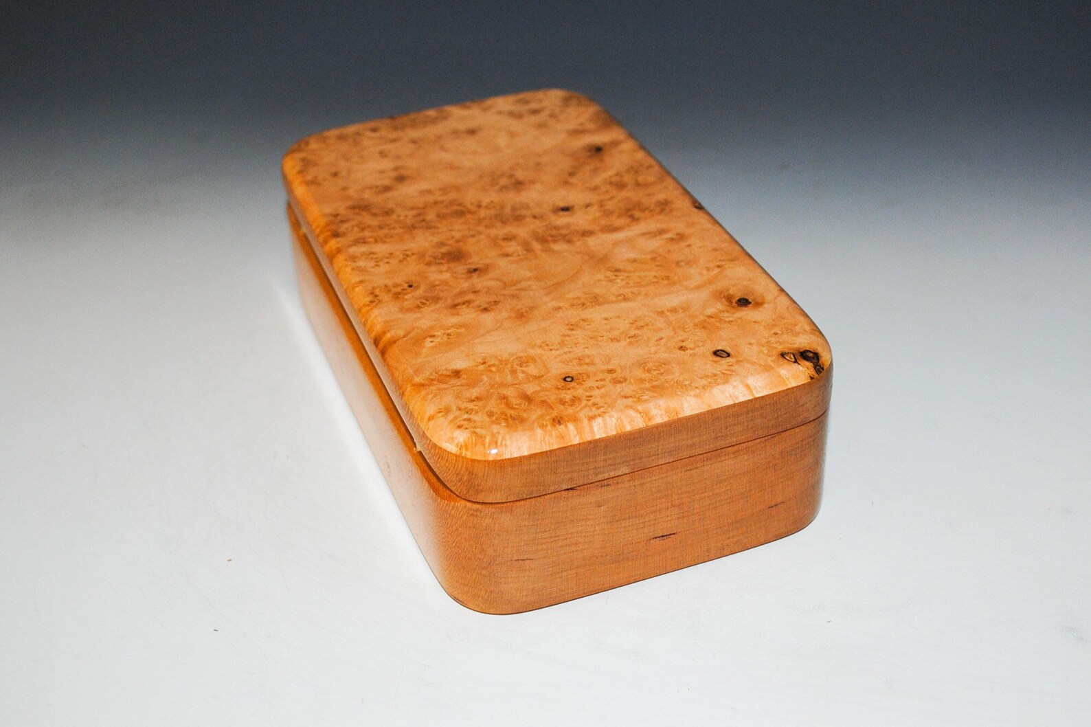 Wooden Box of Maple Burl on Cherry Handmade Wood Box by | Etsy