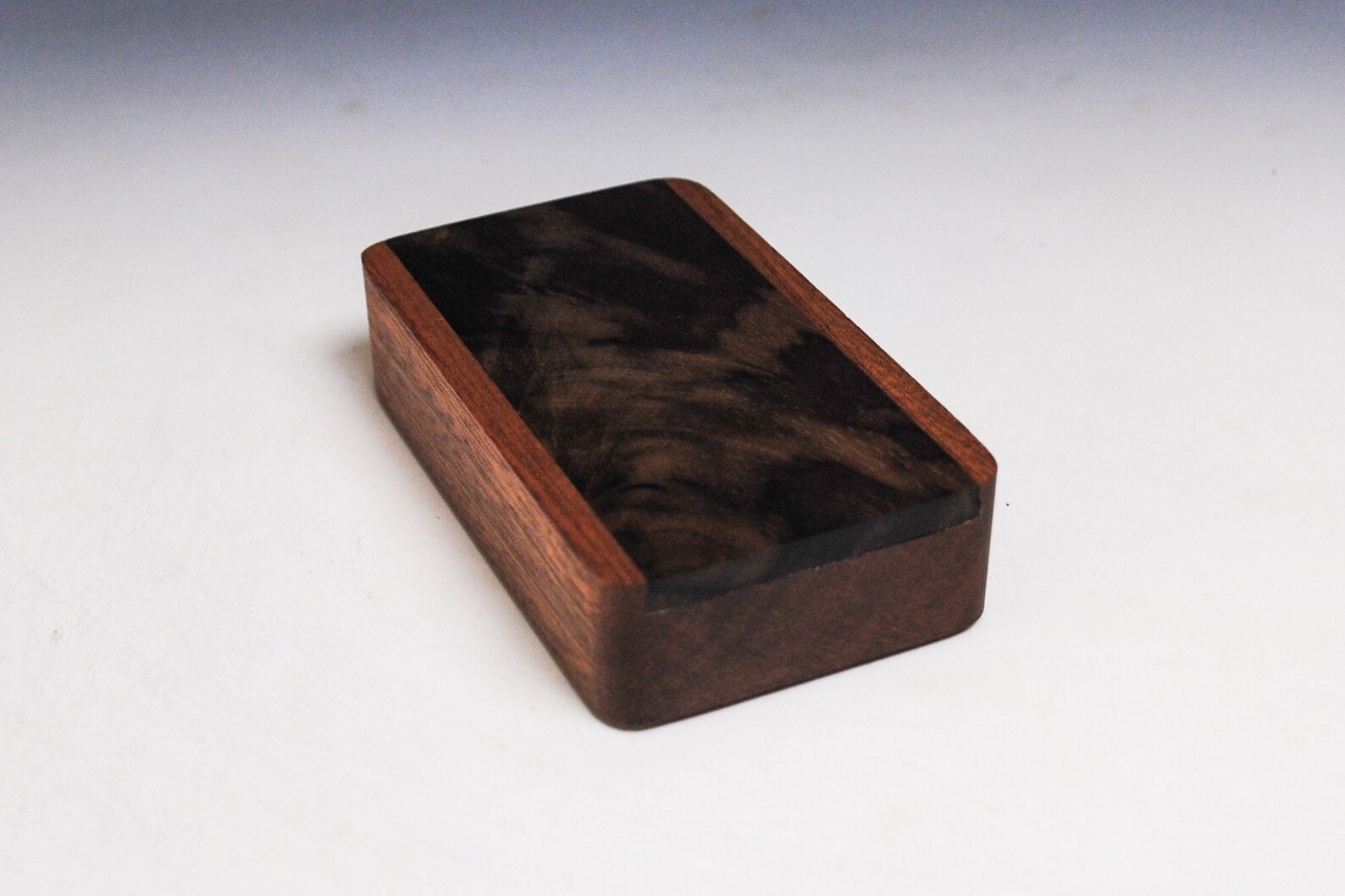 Slide Top Small Wood Box of Mahogany With Figured Walnut USA | Etsy
