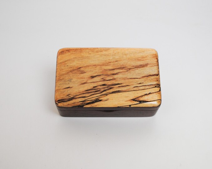 Very Small Wooden Box of Walnut With Spalted Maple Handmade by ...