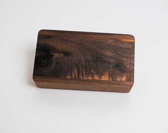 Slide Top Small Wood Box of Walnut With Figured Walnut USA Made by ...