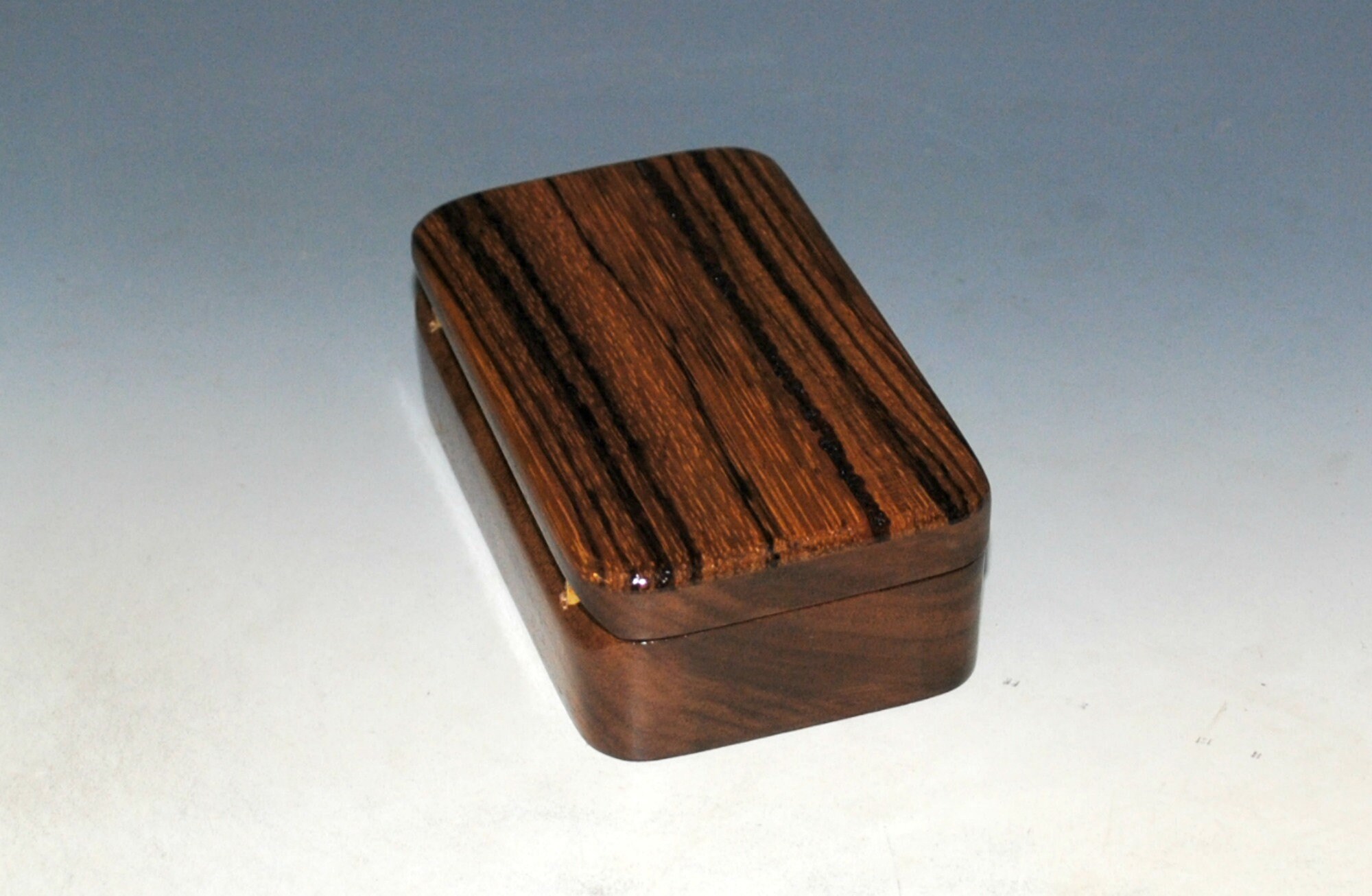 Very Small Wooden Box of Walnut With Zebrawood by BurlWoodBox | Etsy