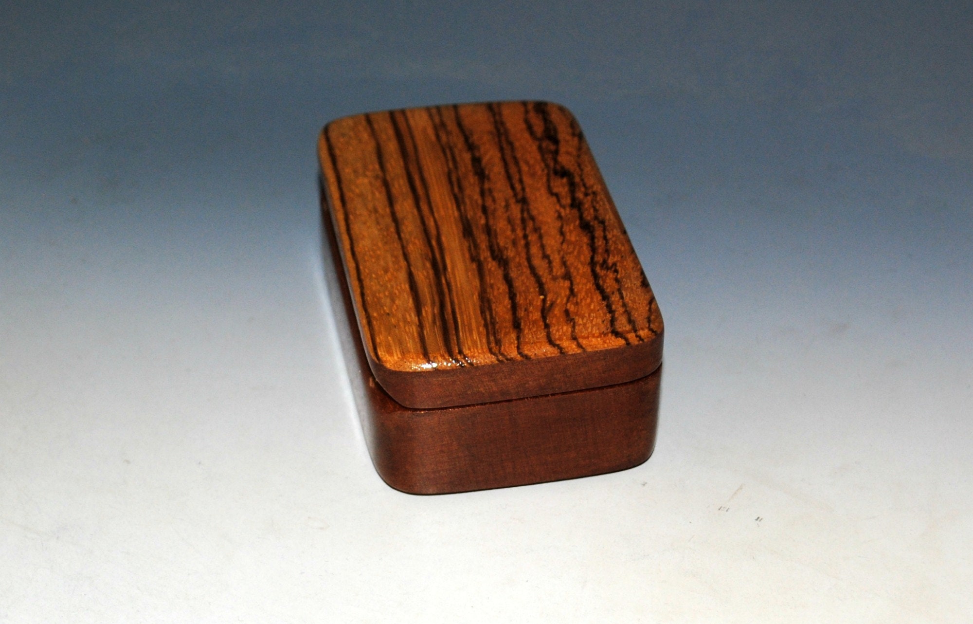 Very Small Wooden Box of Mahogany With Zebrawood by | Etsy