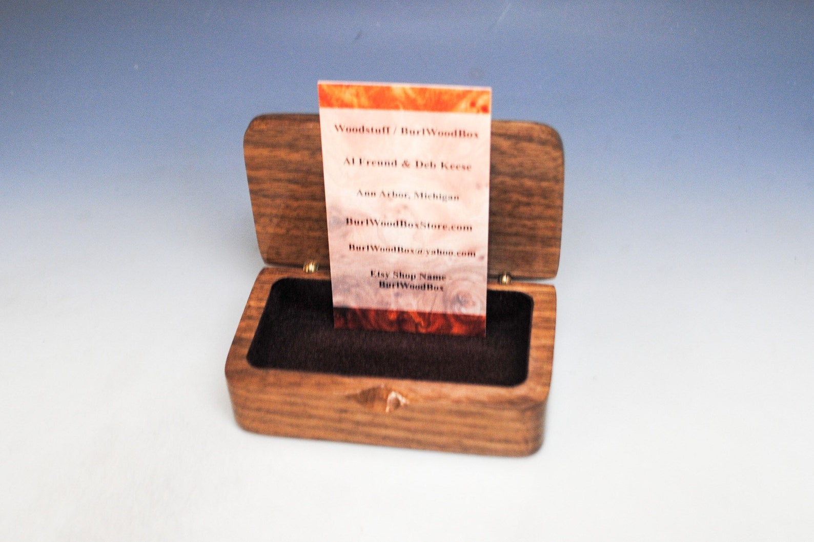 Very Small Wooden Box of Walnut With Zebrawood by Burlwoodbox - Etsy