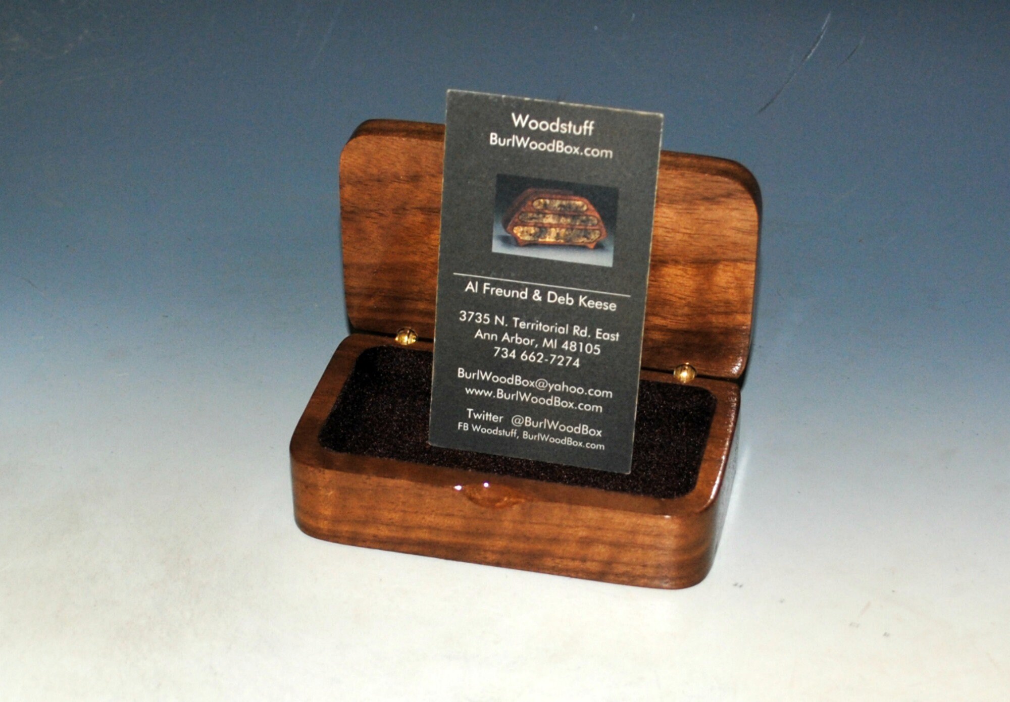 Very Small Wooden Box of Walnut With Zebrawood by BurlWoodBox | Etsy