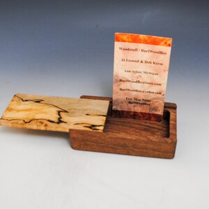 Slide Top Small Wood Box of Mahogany With Spalted Maple USA Made by ...