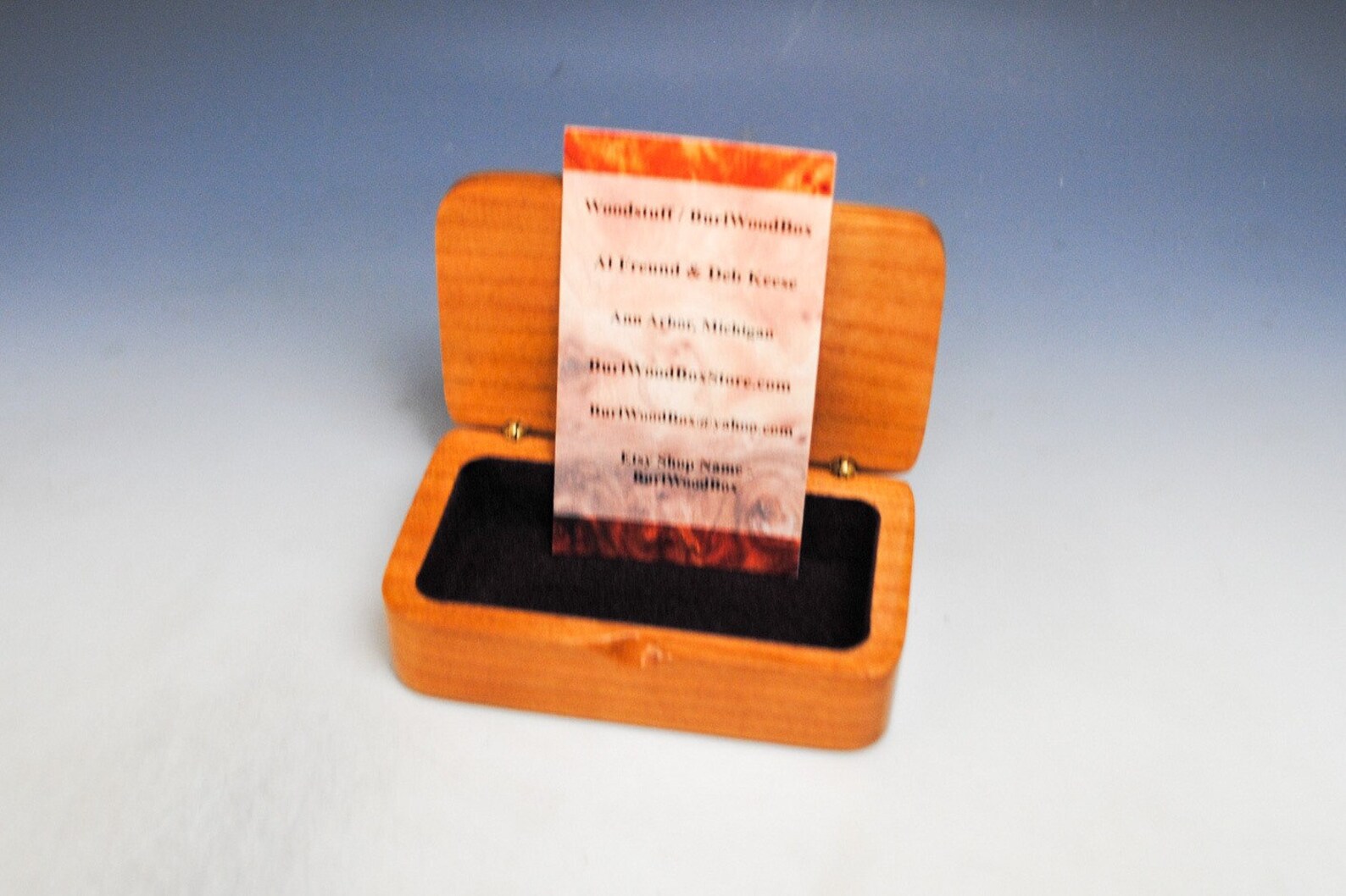 Small Wooden Box With Engraved Double Infinity on Cherry - Etsy