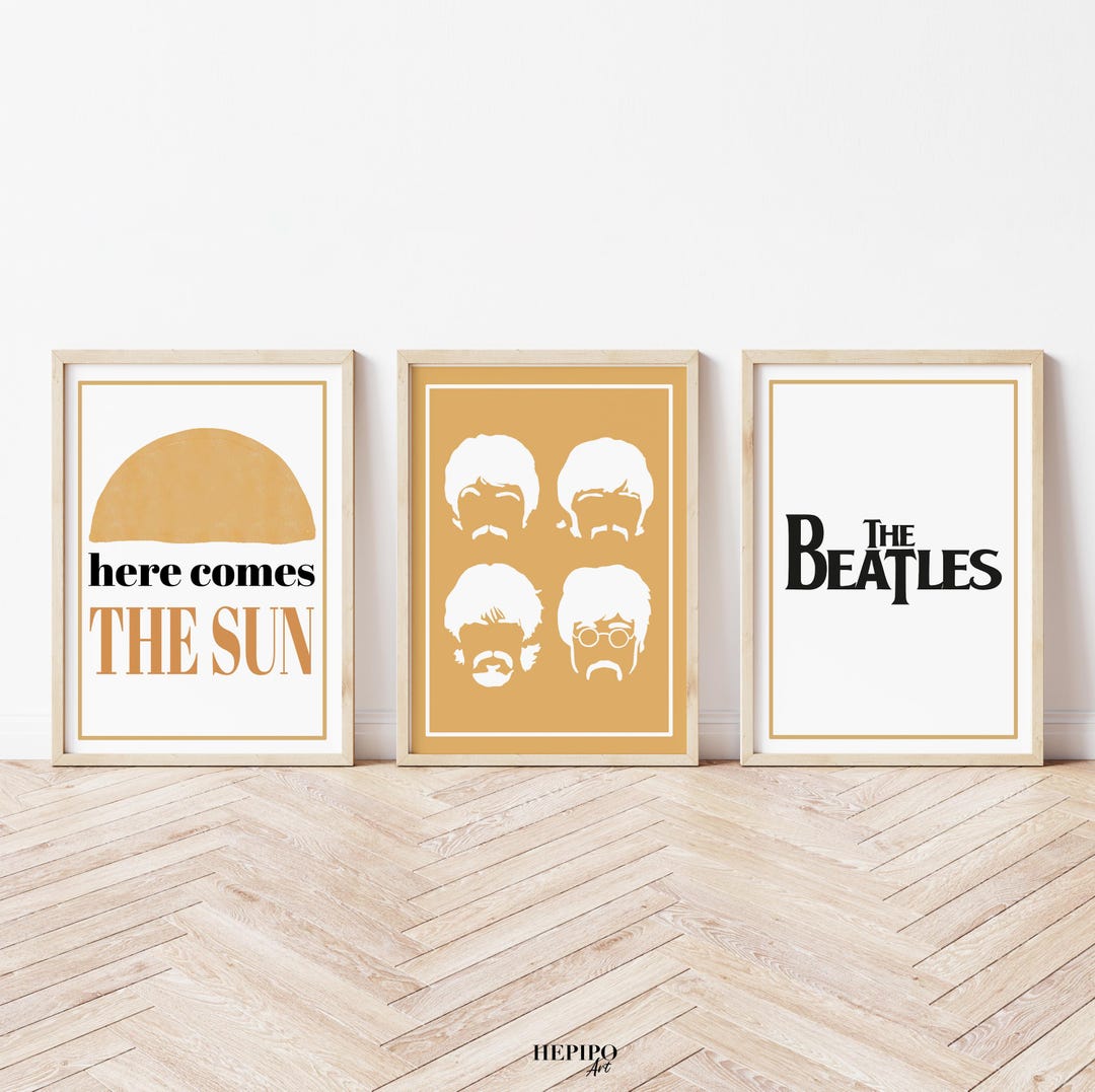 The Beatles Poster Set of 3, the Beatles Wall Decoration, Iconic ...