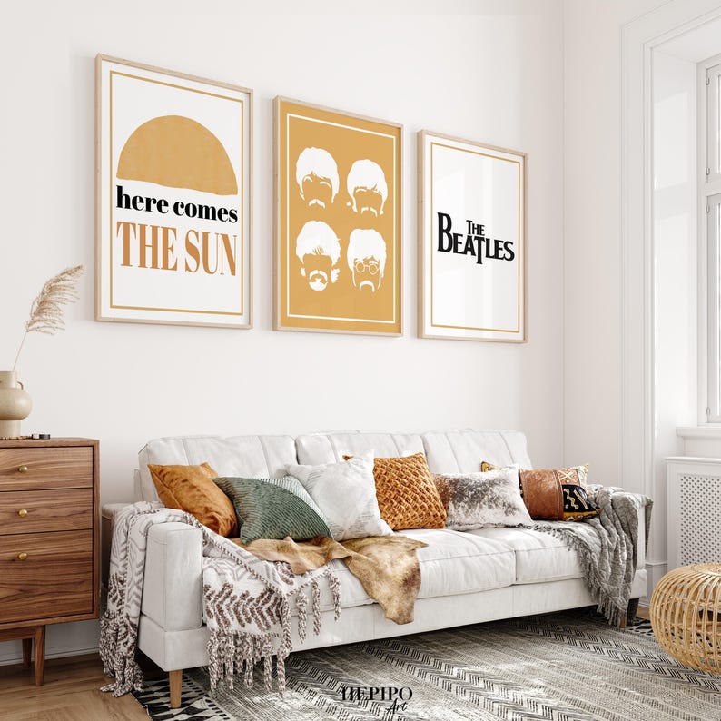 The Beatles Poster Set of 3, the Beatles Wall Decoration, Iconic ...