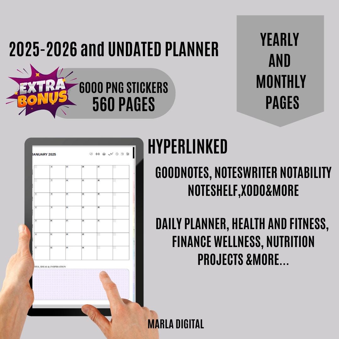Complete 2025-2026 Digital Planner – All-in-one Template for Goodnotes ...