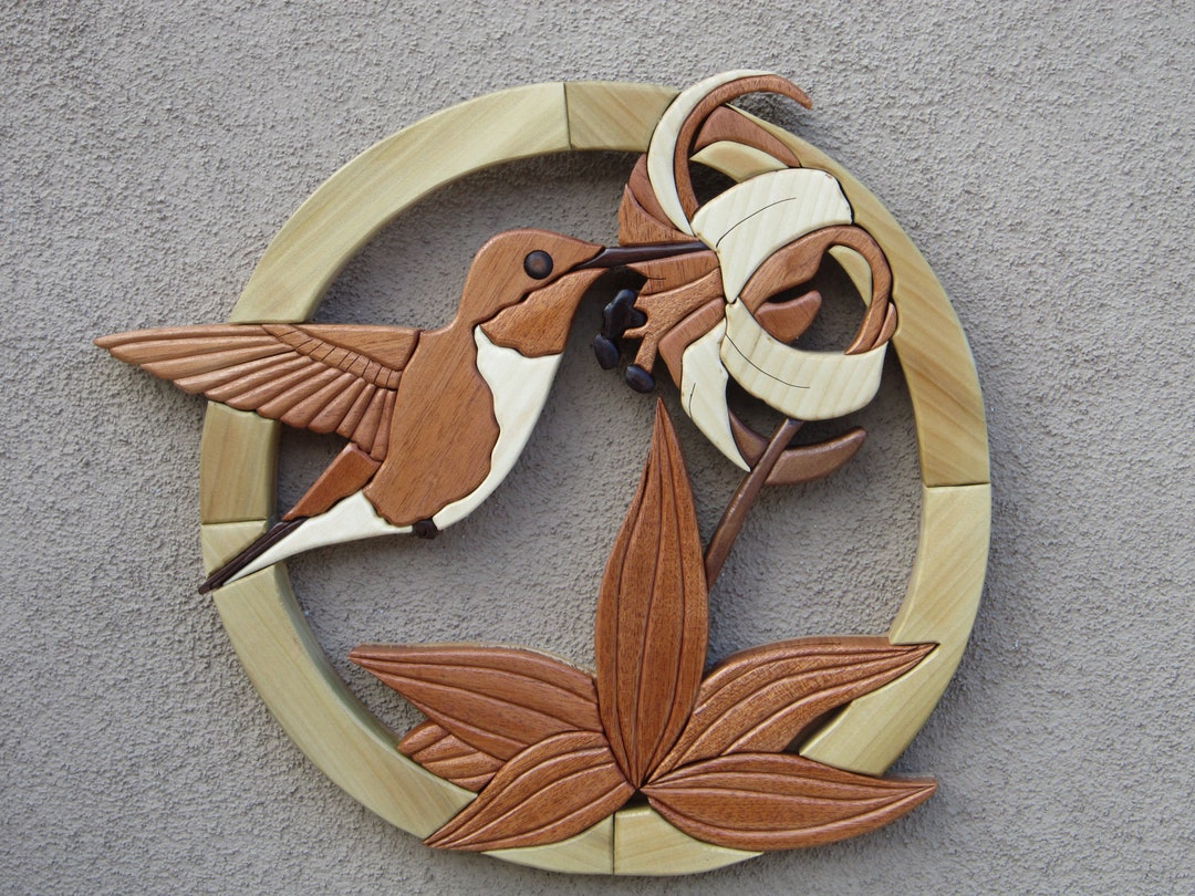 Hummingbird in the Round 4470 Intarsia - Etsy