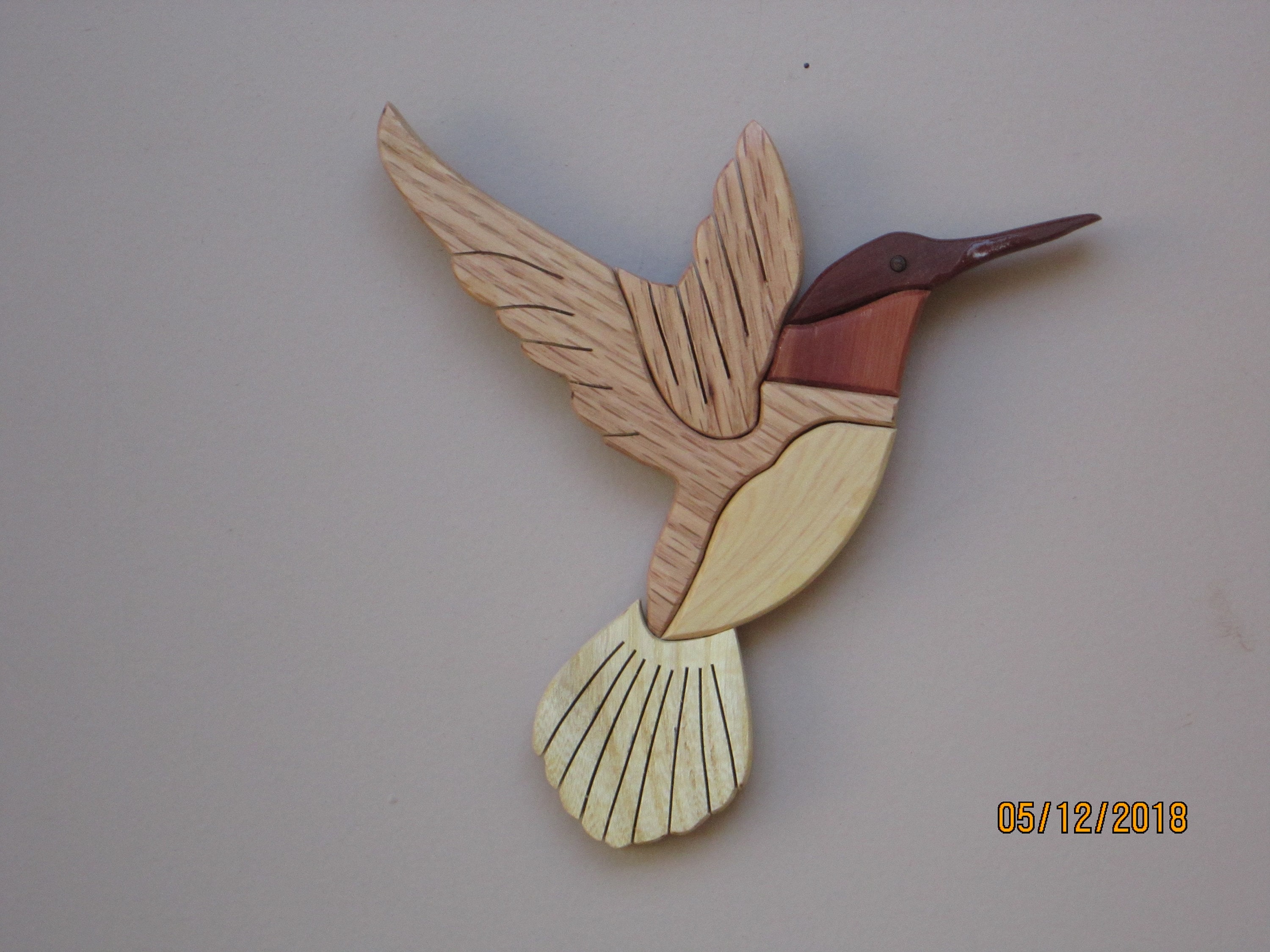 Humming Bird Intarsia Looking Right 4627 - Etsy