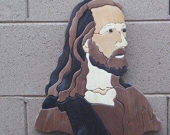 Jesus Plaque, Wood Intarsia Wall Hanging Handcrafted Scroll Saw Art - Etsy