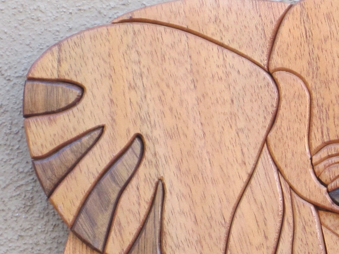 Elephant Intarsia Etsy