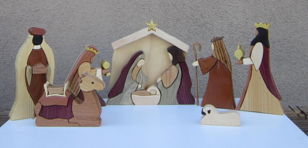 Nativity Christmas Intarsia - Etsy