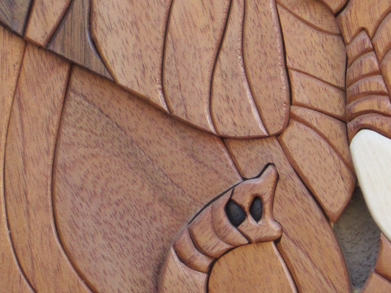 Elephant Intarsia Etsy