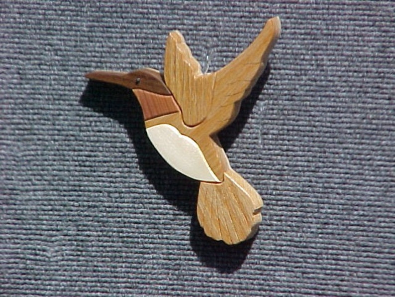 Humming Bird Intarsia Looking Left 4727 - Etsy
