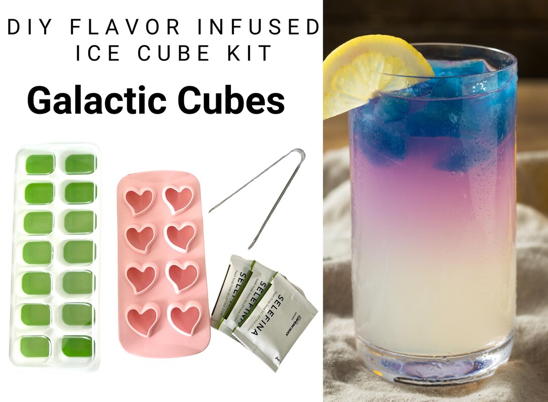 DIY Butterfly Peaflower Ice Cube Kit 2 Tray, Flavor Infused Ice Cubes ...