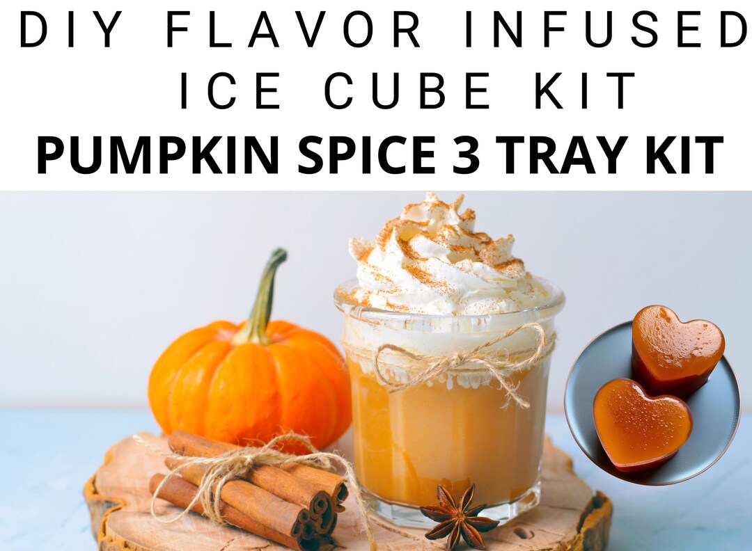 DIY Pumpkin Spice Ice Cube Kit 3 Tray, Party Supplies, Flavor Infused ...