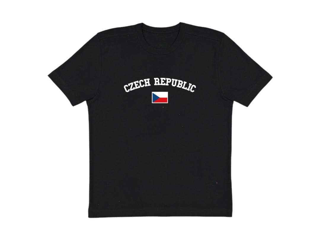 Czech Republic T Shirt, Adult Unisex Shirt, Black Graphic Tee, Soccer ...