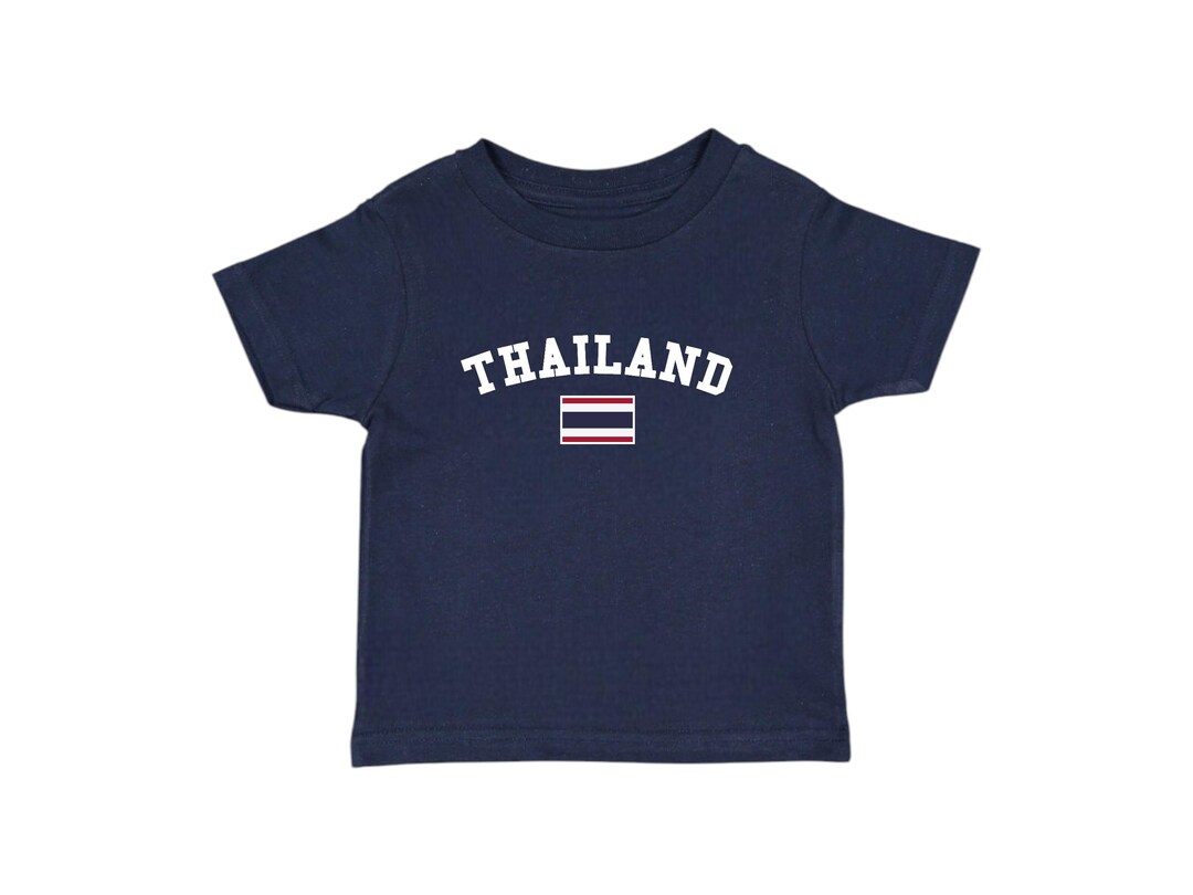 Thailand Baby Tee, Thailand T Shirt, Thai Soccer T Shirt With Flag ...