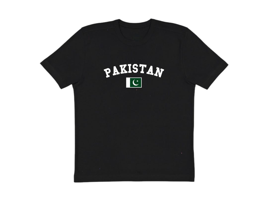 Pakistan T Shirt, Adult Unisex Pakistan Shirt, Black Pakistan Graphic ...