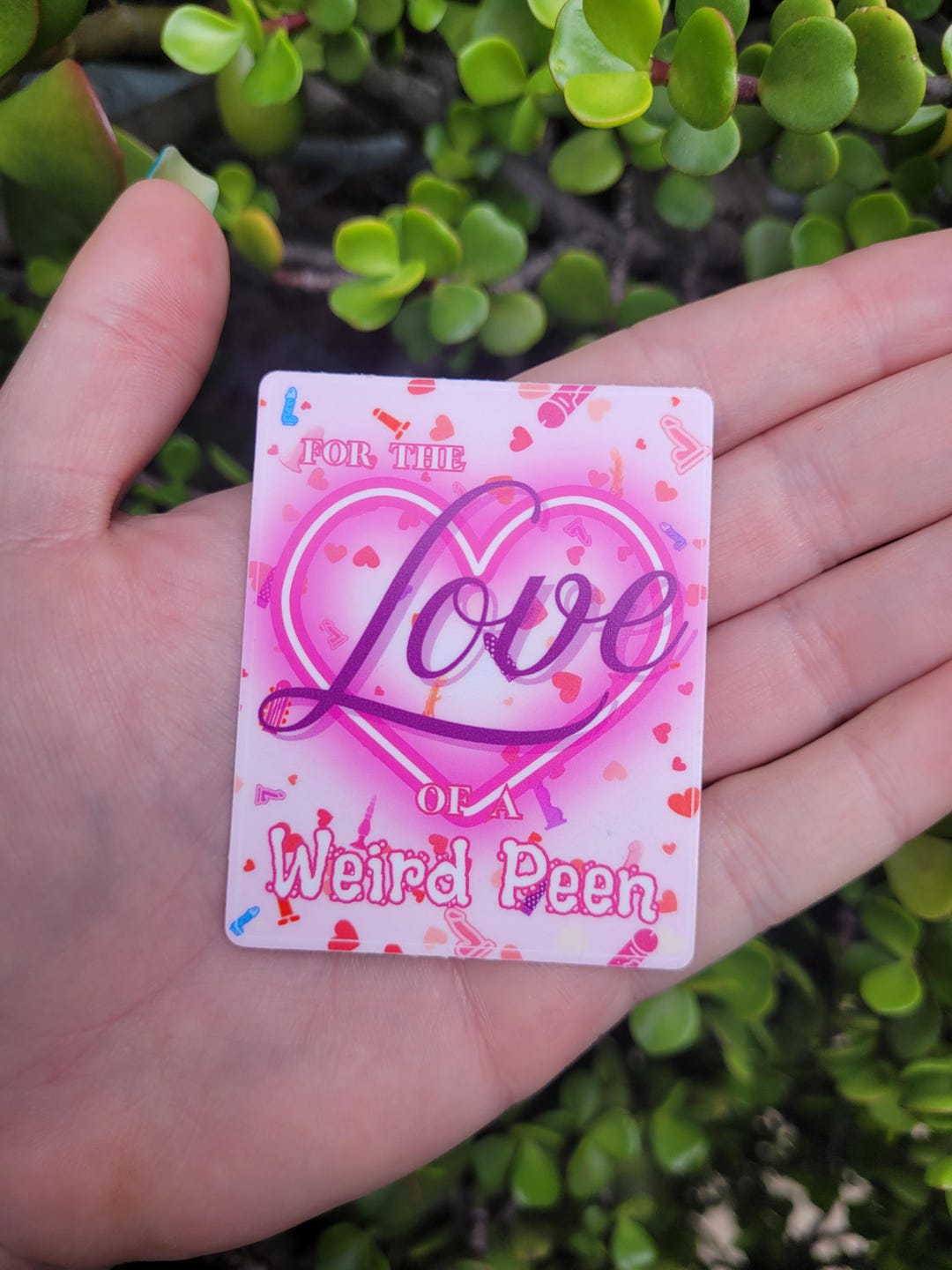 Pink for the Love of a Weird Peen Sticker - Etsy