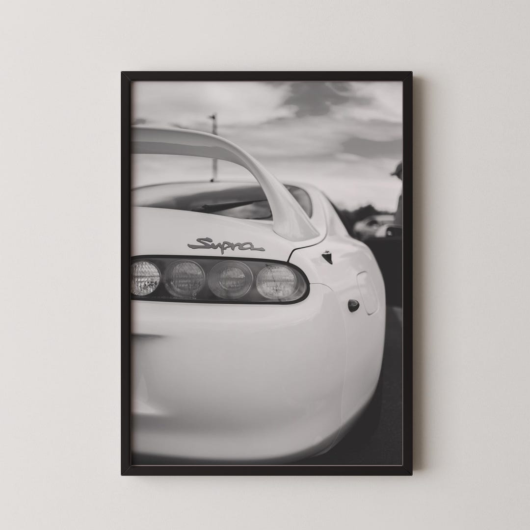 Vintage Toyota Supra Poster: Classic Car Photography, Sportscar Decor ...