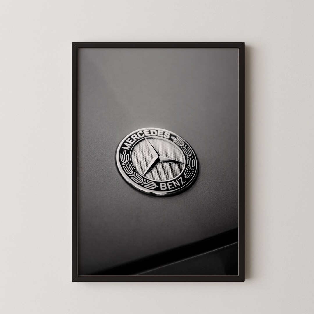 Mercedes-benz Logo Poster: Minimalist Automotive Art Print - Etsy
