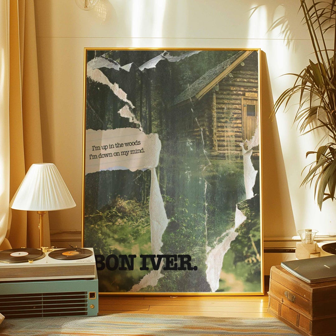 Bon Iver Canvas Art | Bon Iver Album Cover Poster | Bon Iver Album Wall ...